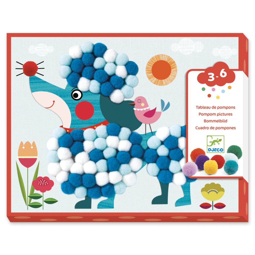 Koláže s bambulkami Psí dovádění | Mamiee